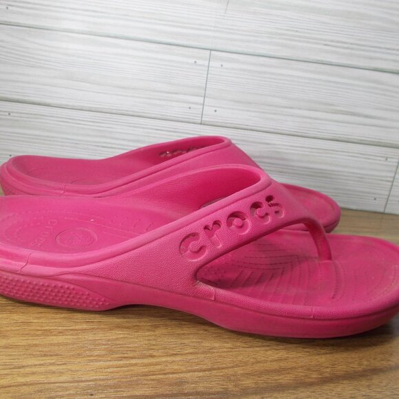 CROCS | Shoes | Crocs Baya Flip Flop Sandals Pink Womens 8 | Poshmark